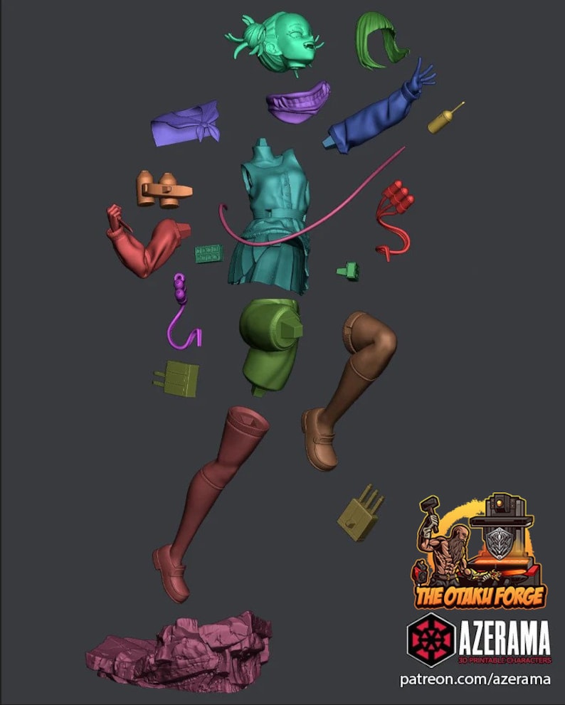 3D Resin Fan Art || Mha_himiko_toga || DIY Model Kit - Etsy