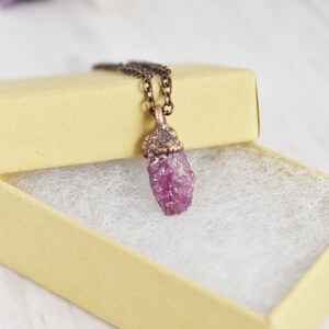 Raw Ruby Necklace, Rough Ruby Pendant, Healing Crystal Necklace, Uncut ...