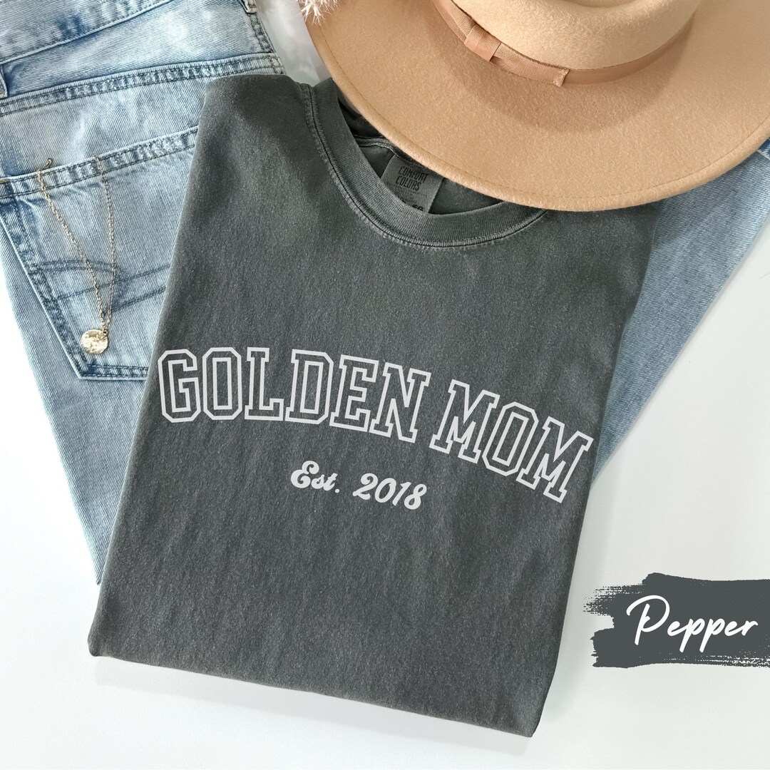 Comfort Colors Custom Golden Mom Shirt, Golden Retriever Dog Mom T Shirt, Dog Mama Tshirt, Cute ...