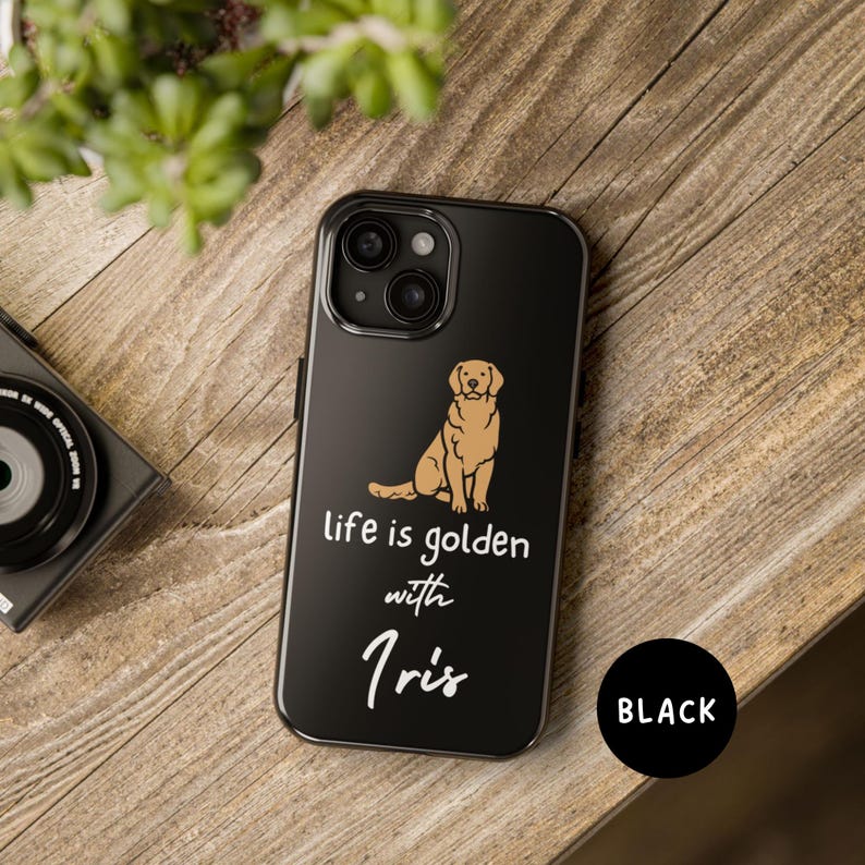 Custom Golden Retriever Name Phone Case, Dog iPhone Life is Golden Case ...