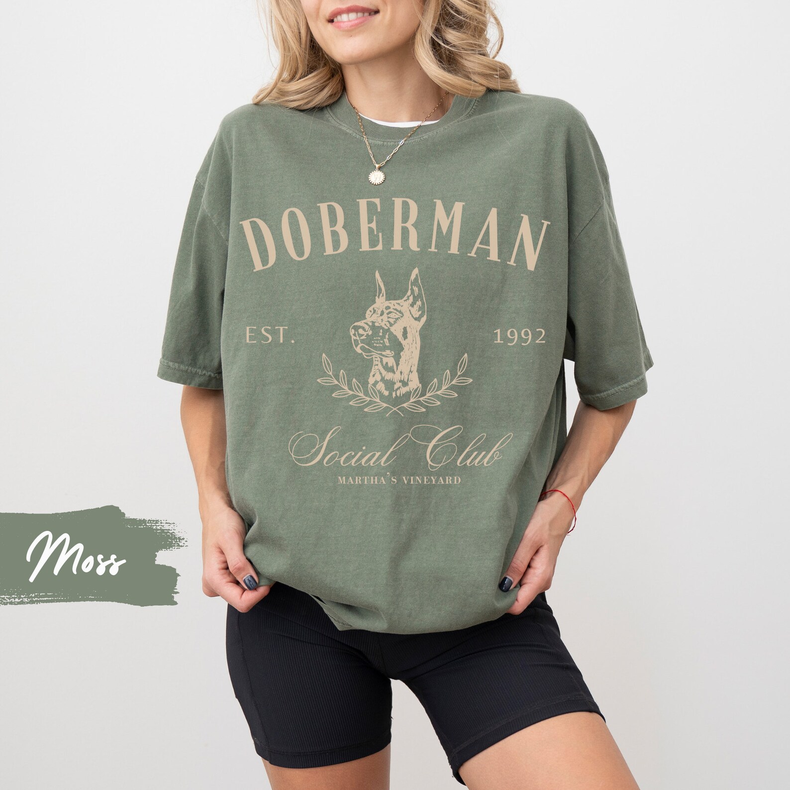 Custom Doberman Social Club Name Tshirt, Custom Dog Mom Shirt, Gift for ...