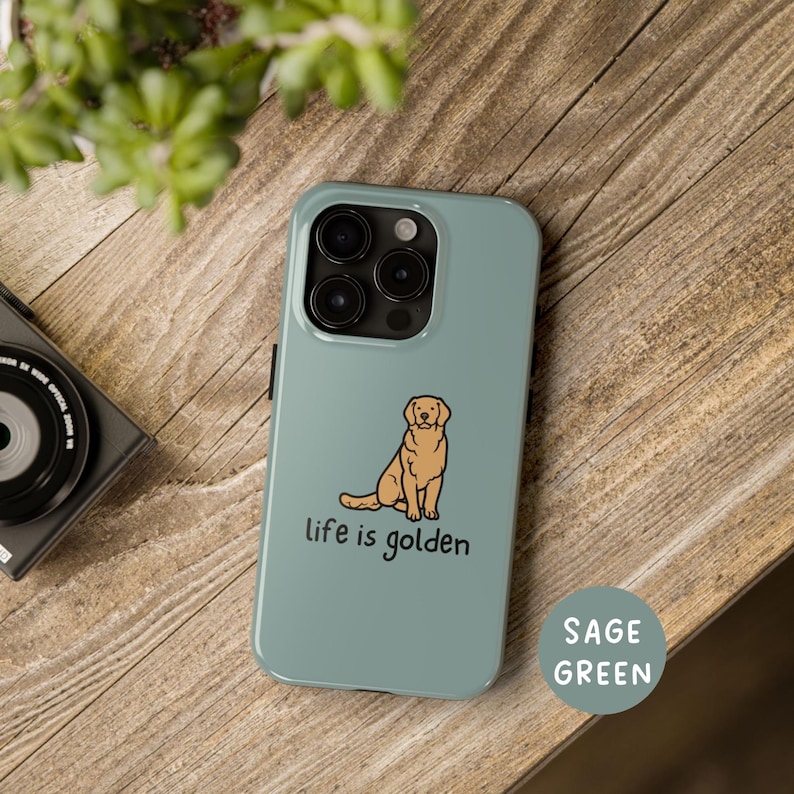 Custom Golden Retriever Name Phone Case, Dog iPhone Life is Golden Case ...
