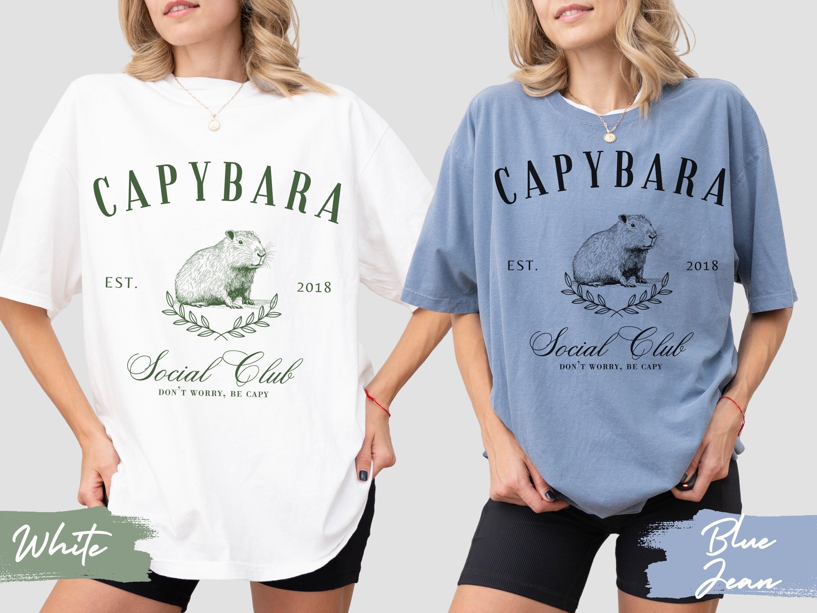 Capybara Social Club Tshirt, Gift for Capybara Owner, Capybara Shirt ...