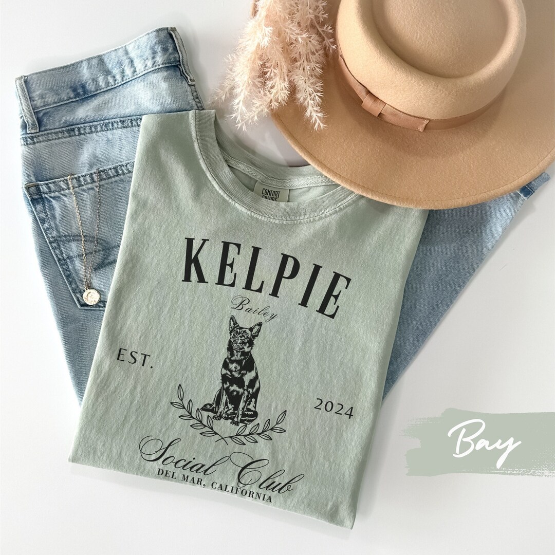 Australian Kelpie Social Club Name Shirt, Custom Dog Mom Tshirt, Gift ...