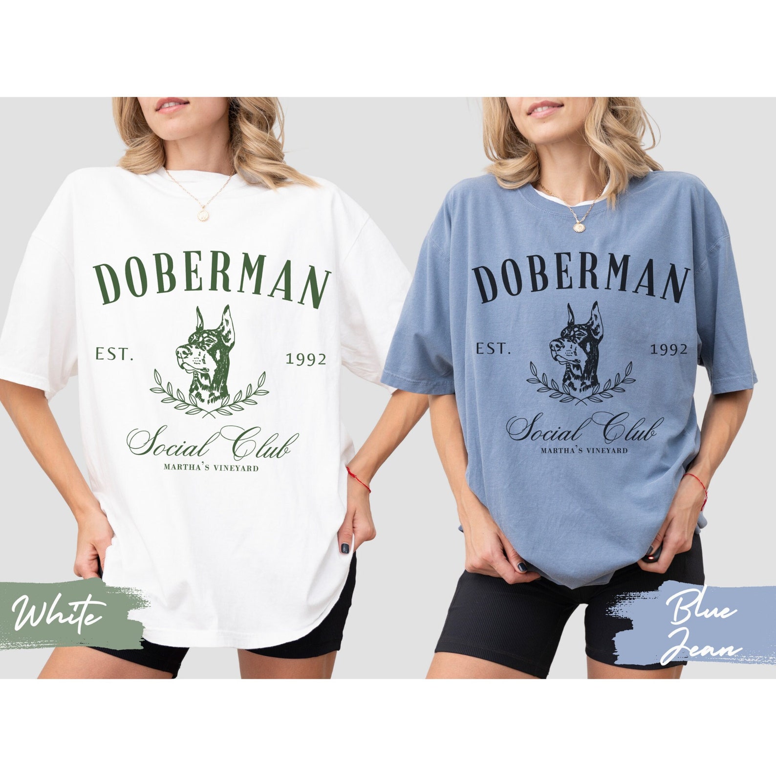 Custom Doberman Social Club Name Tshirt, Custom Dog Mom Shirt, Gift for ...