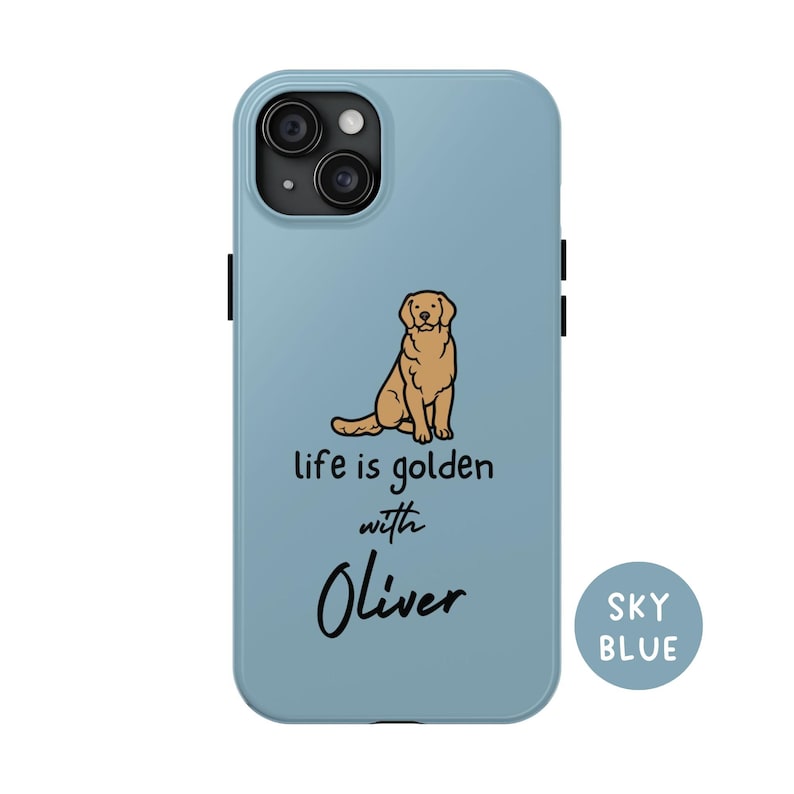 Custom Golden Retriever Name Phone Case, Dog iPhone Life is Golden Case ...