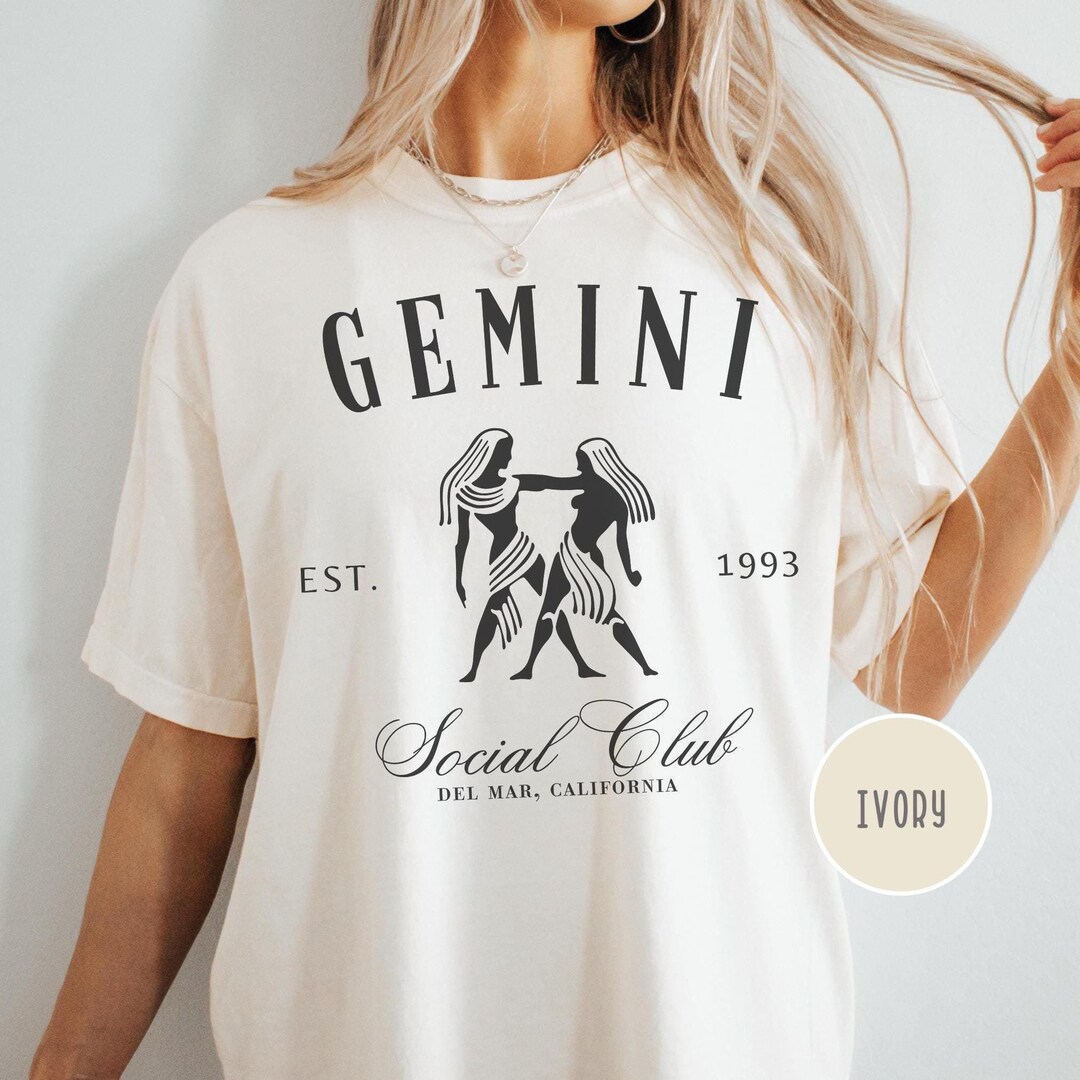Custom Gemini Social Club Zodiac Sign Shirt, Personalized Birthday ...