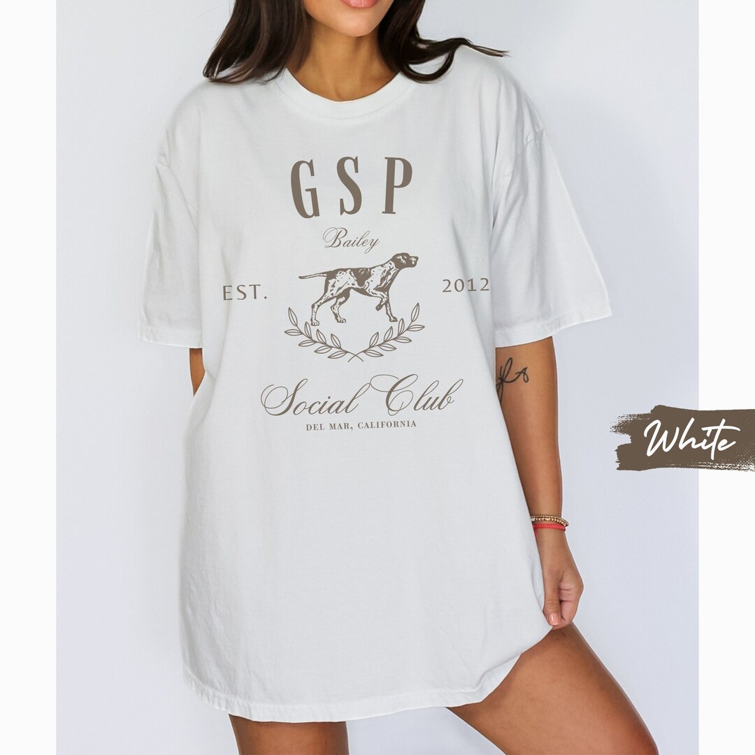 Custom German Shorthaired Pointer Social Club Name Shirt, GSP Dog Mom T ...