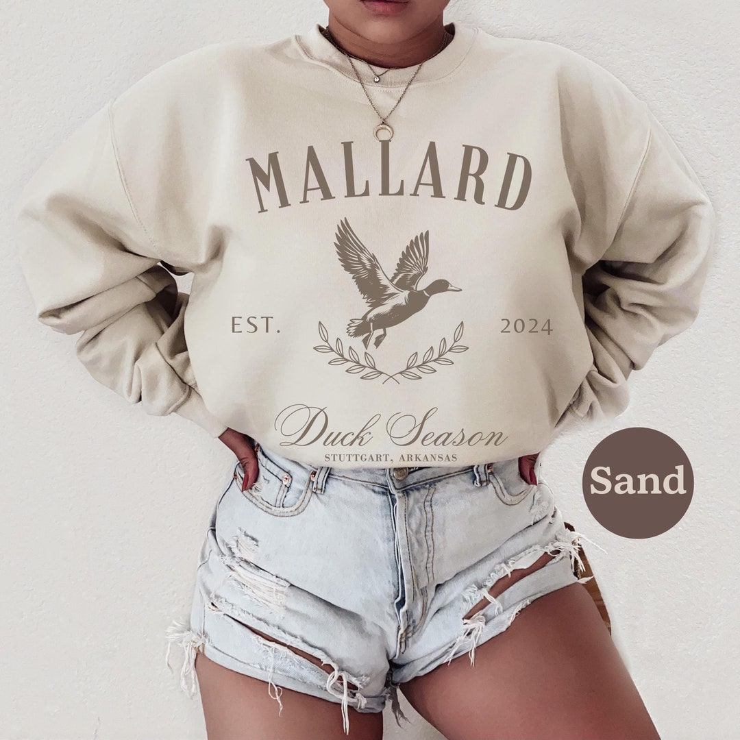 Custom Mallard Duck Hunting Season Sweatshirt, Duck Mom Dad Sweater ...