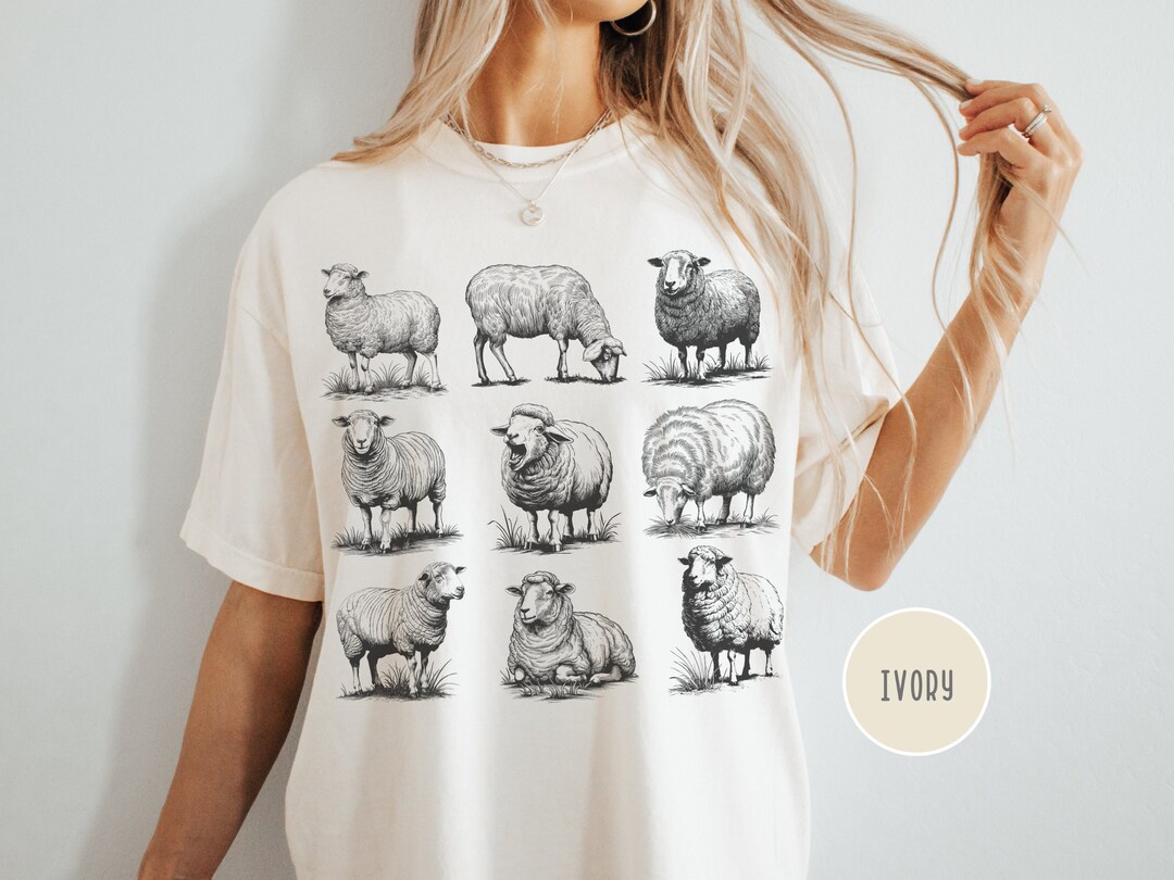 Vintage Sheeps Comfort Colors® Tee Shirt, Sheep Farmer Mom T-shirt ...