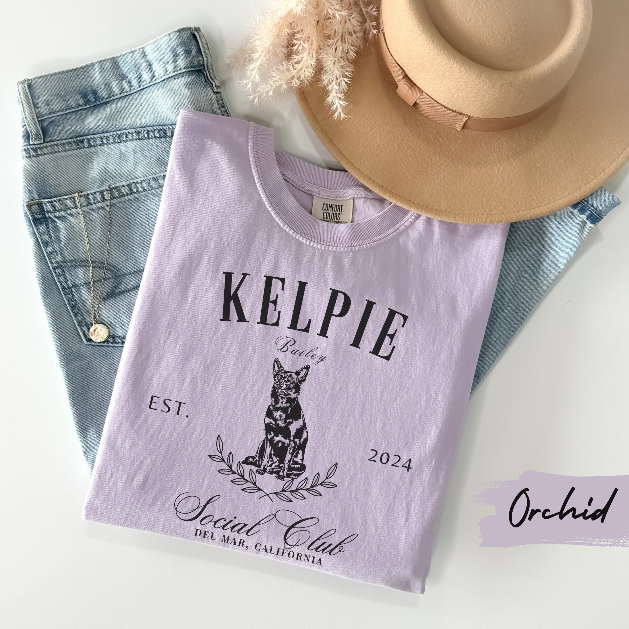 Australian Kelpie Social Club Name Shirt, Custom Dog Mom Tshirt, Gift ...