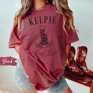 Australian Kelpie Social Club Name Shirt, Custom Dog Mom Tshirt, Gift ...