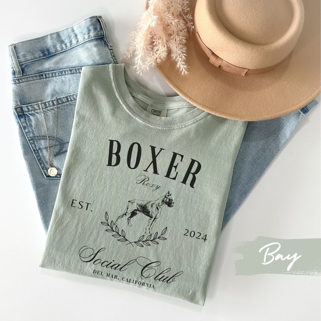 Boxer Social Club Name Shirt, Custom Dog Mom T Shirt, Gift for Boxer ...