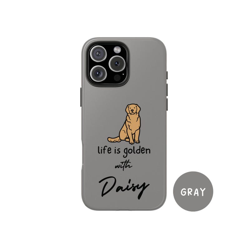 Custom Golden Retriever Name Phone Case, Dog iPhone Life is Golden Case ...