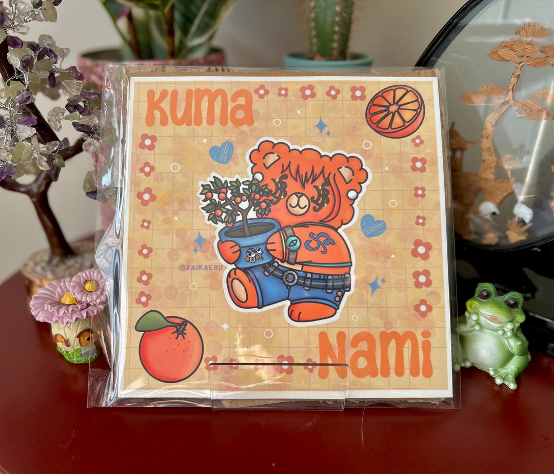 Cute Chibi Orange Kuma Bear Anime 6x6 Print - Etsy