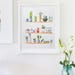 Personalized Watercolor-painted Shelves, Flower Pots Painting ...