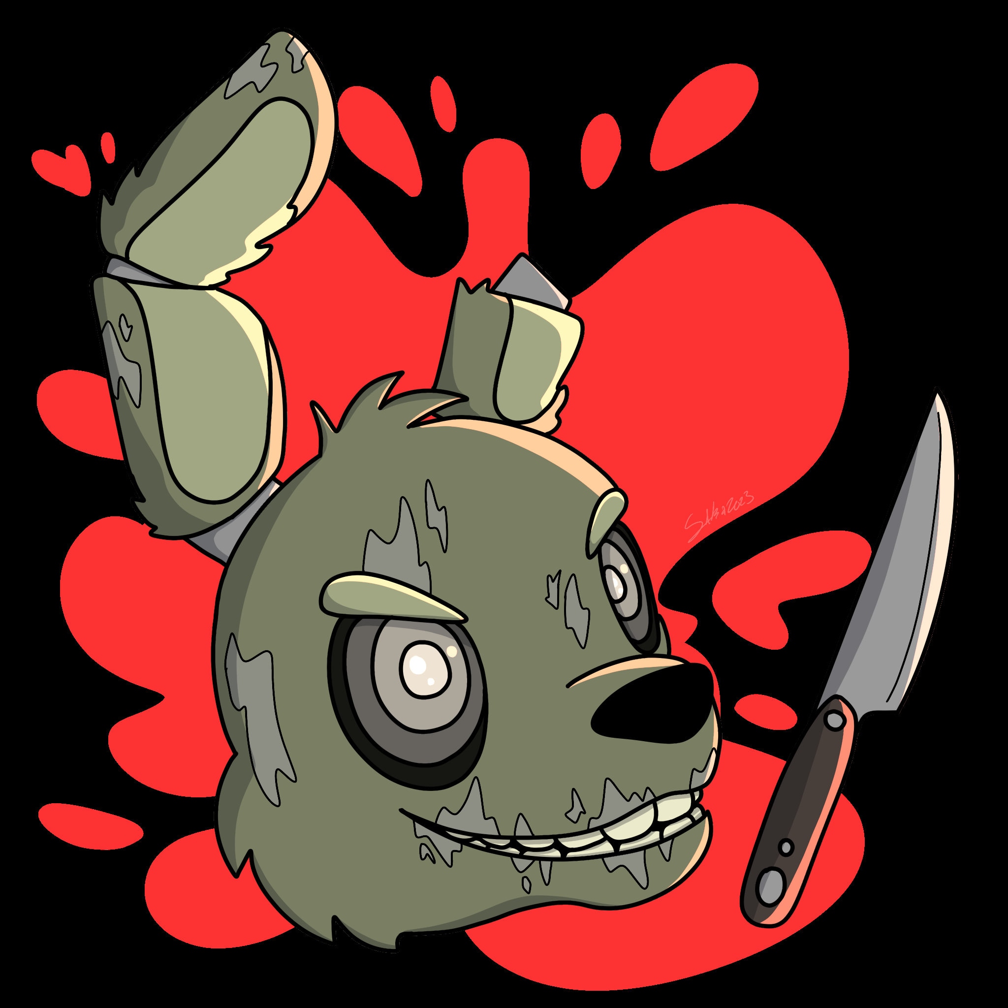 FNAF Sticker Springtrap PREORDER - Etsy