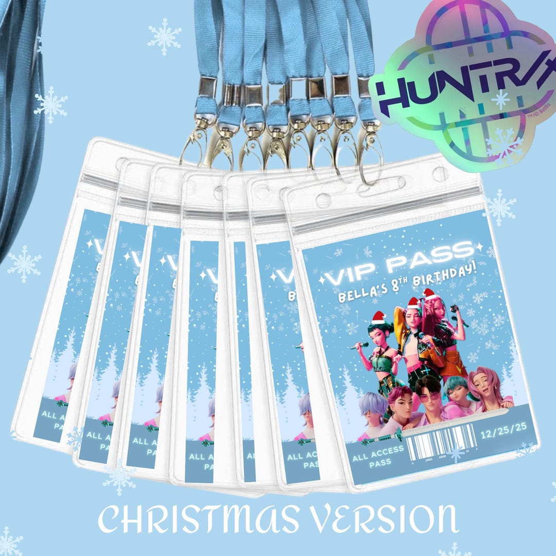 25pcs/10pcs/12pcs Kpop Demon Hunters WINTER VIP PASS Birthday Plastic ...