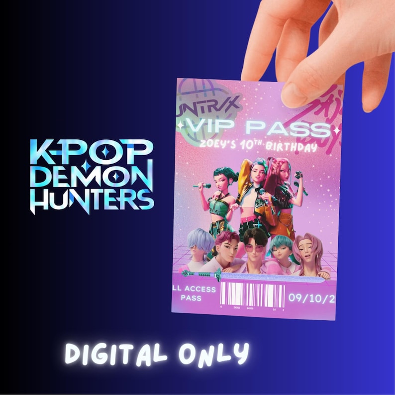 Kpop Demon Hunters Bundle With Invitation and VIP Pass Digital ...