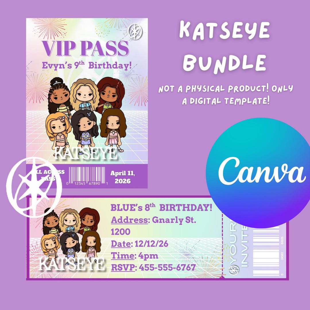 Katseye X Toca Boca Digital Template Bundle: VIP Pass and Ticket - Etsy ...