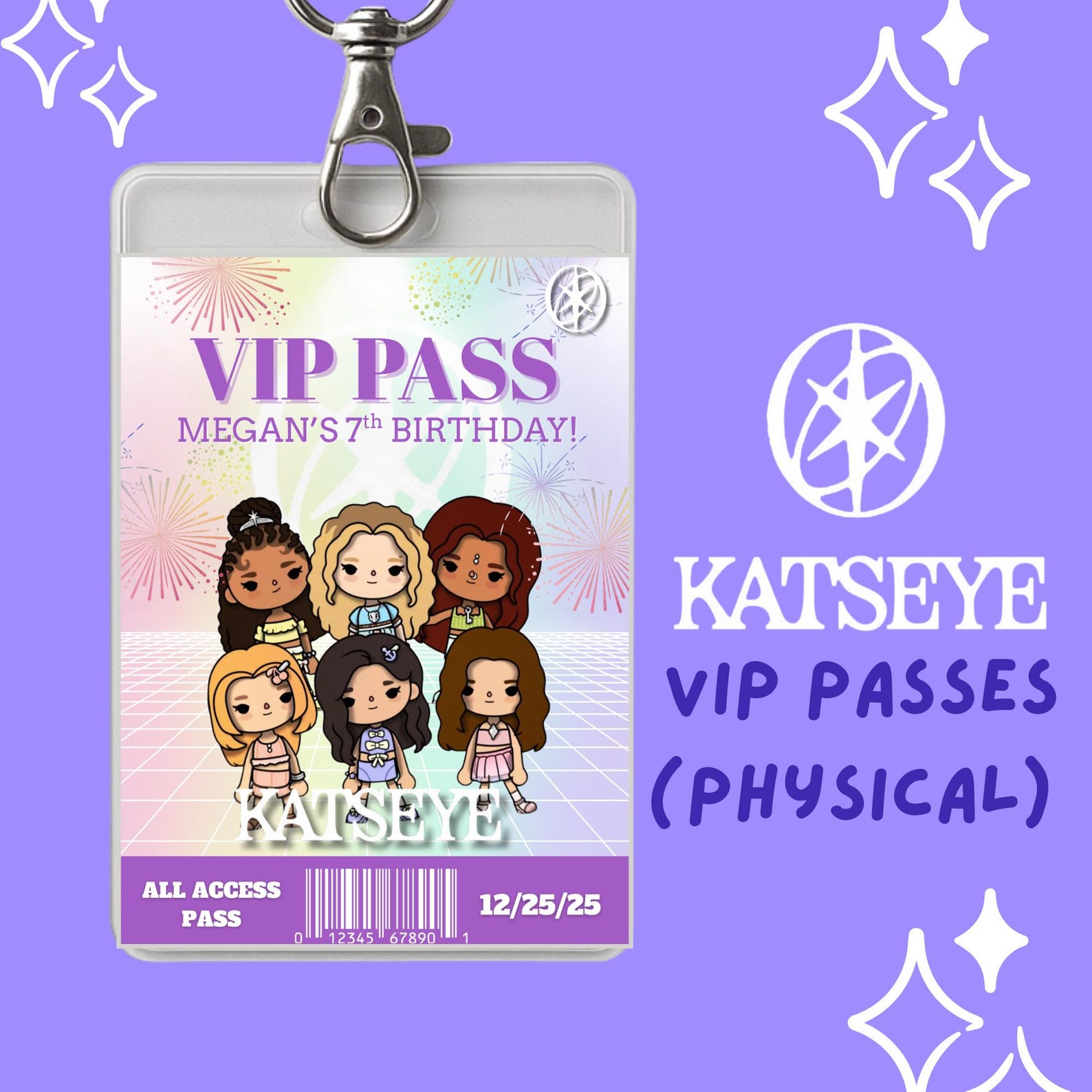 Katseye VIP Passes Birthday Party Favors Invites - Etsy