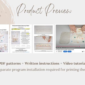 Quilted Toiletry Bag Sewing Pattern – Bettie Zip Pouch PDF – DIY ...