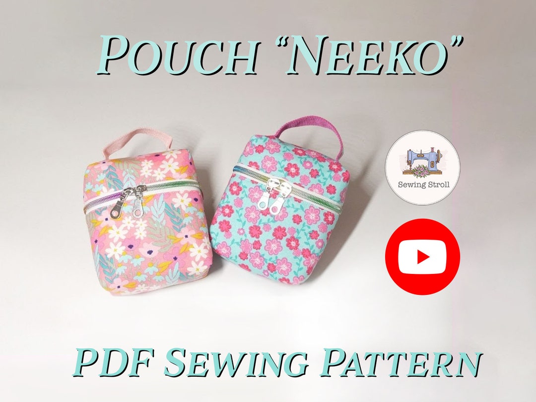 DIY Makeup Bag neeko PDF Templates Patterns With Youtube Video Tutorial ...