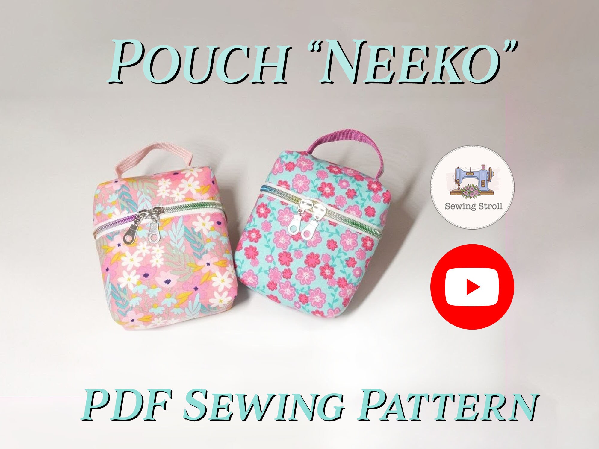 DIY Makeup Bag neeko PDF Templates Patterns With Youtube Video Tutorial ...