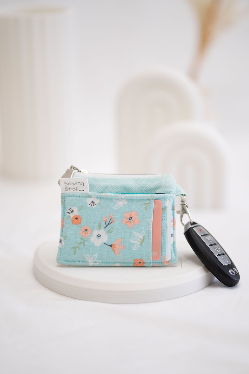 Zipper Wallet Sewing Pattern – PDF + Video | Mini Pouch With Card Slots ...