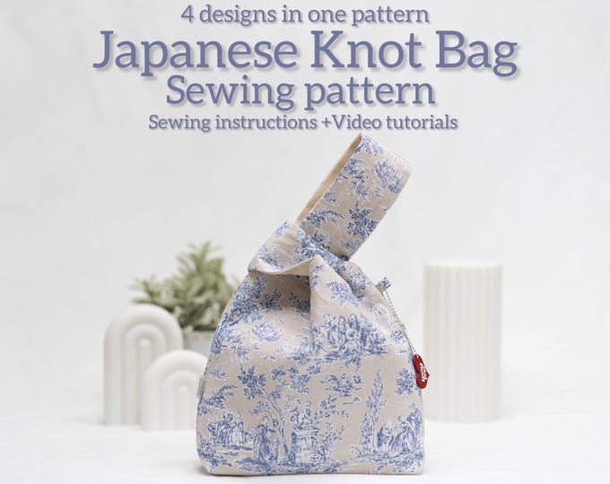 Japanese Knot Bag PDF Sewing Pattern | 2 Sizes | Instant Download ...