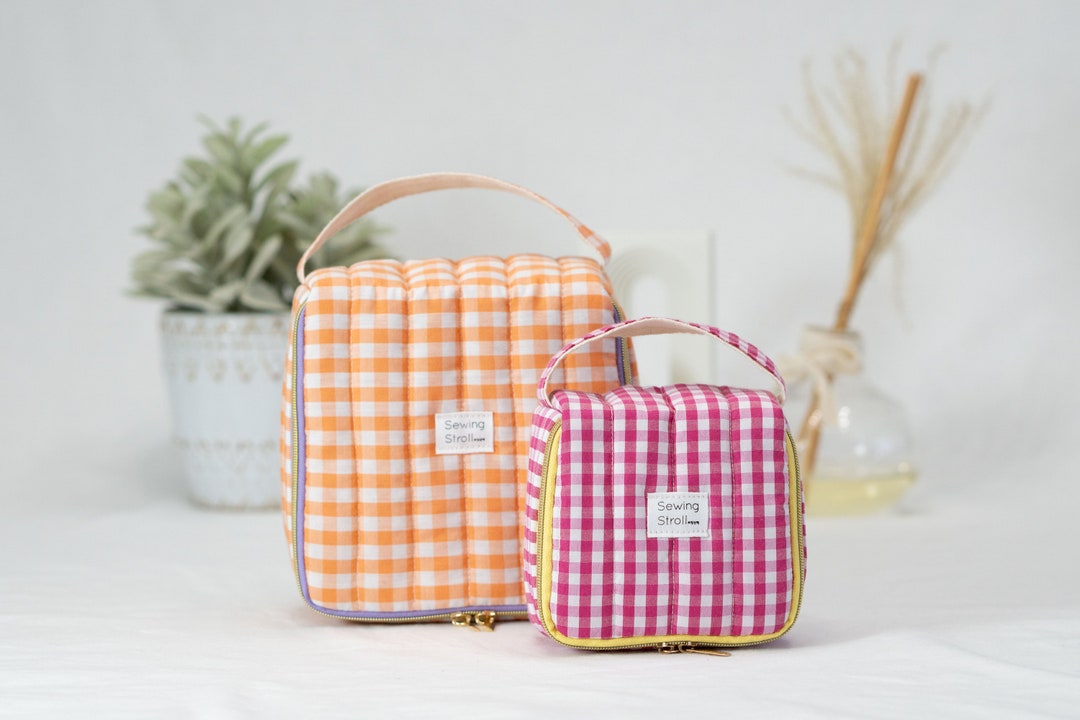 Amelia Makeup Bag PDF Sewing Pattern: Square Cosmetic Bag (2 Sizes ...