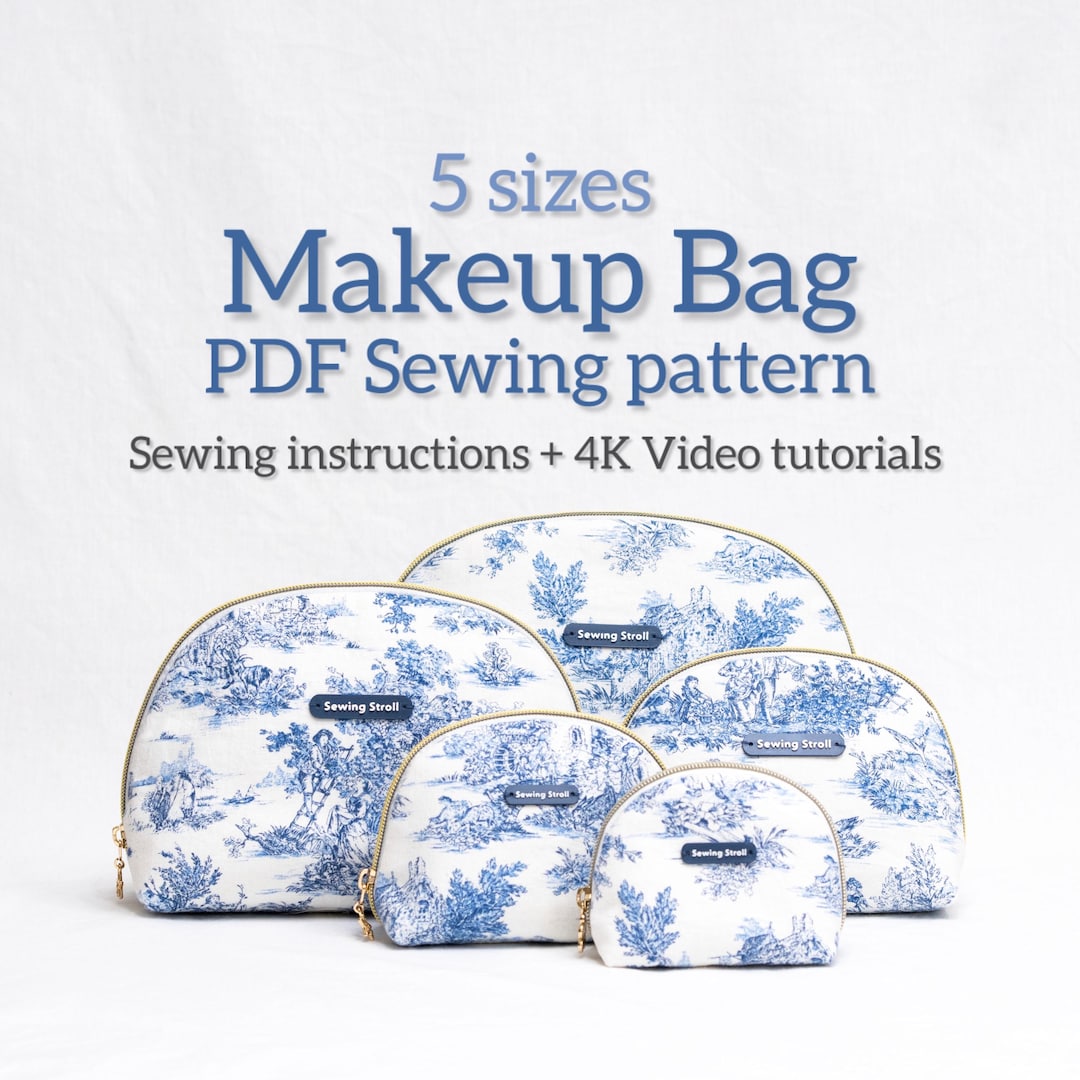 Taco Makeup Bag Sewing Pattern – PDF Download (5 Sizes) + 4K Video ...