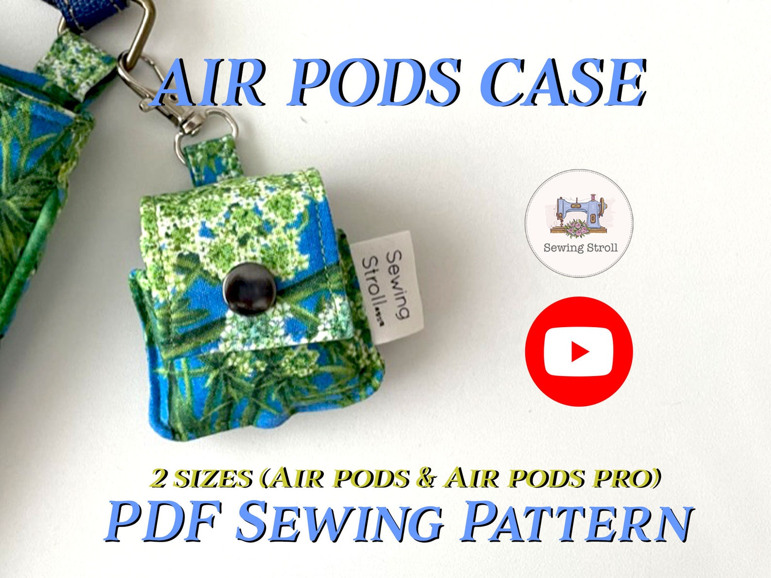 DIY Air Pods Case Sewing Templates Patterns With Youtube Video Tutorial ...