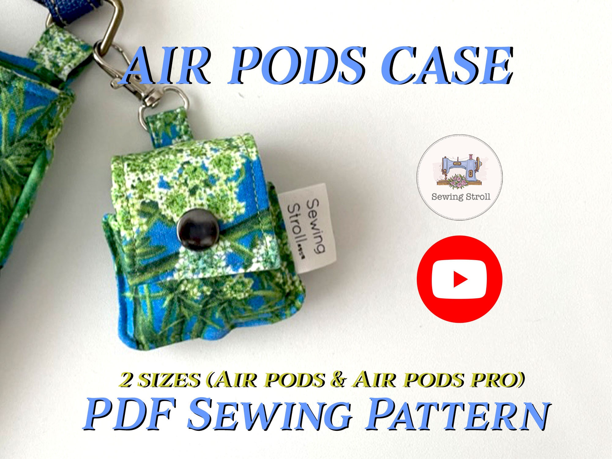 DIY Air Pods Case Sewing Templates Patterns With Youtube Video Tutorial ...