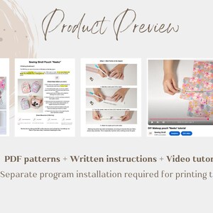 DIY Makeup Bag "neeko" PDF Templates Patterns With Youtube Video ...