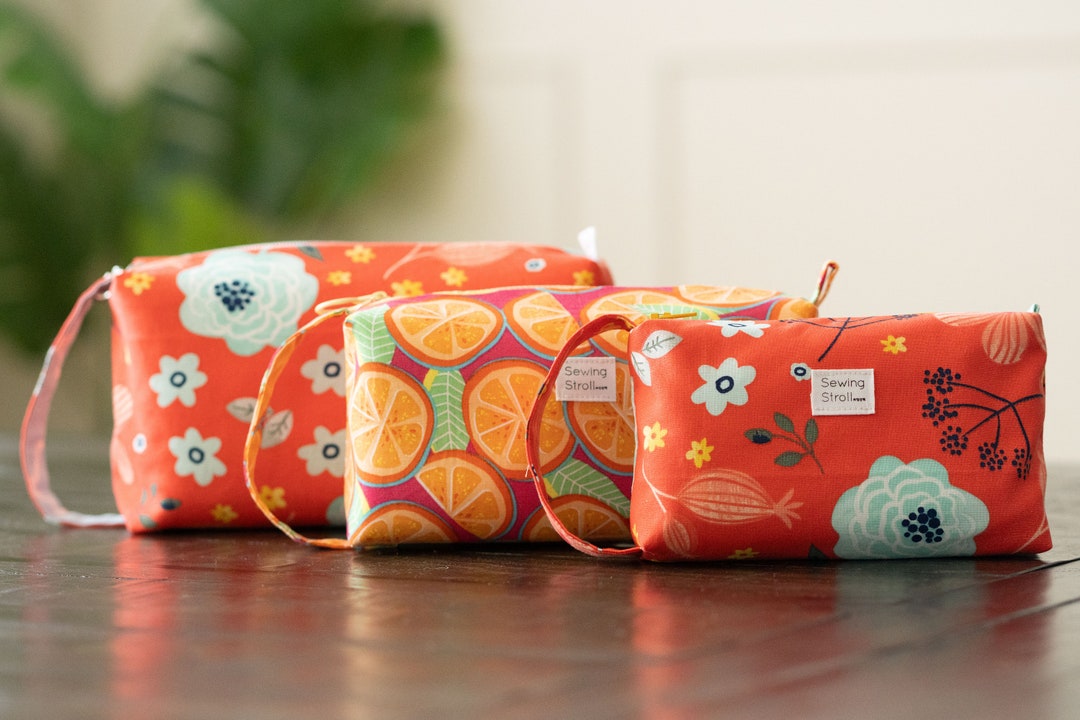 3 Sizes Makeup Bag Sewing Pattern Emma 3 Sizes Pdf Patterns Video Tutorial Written