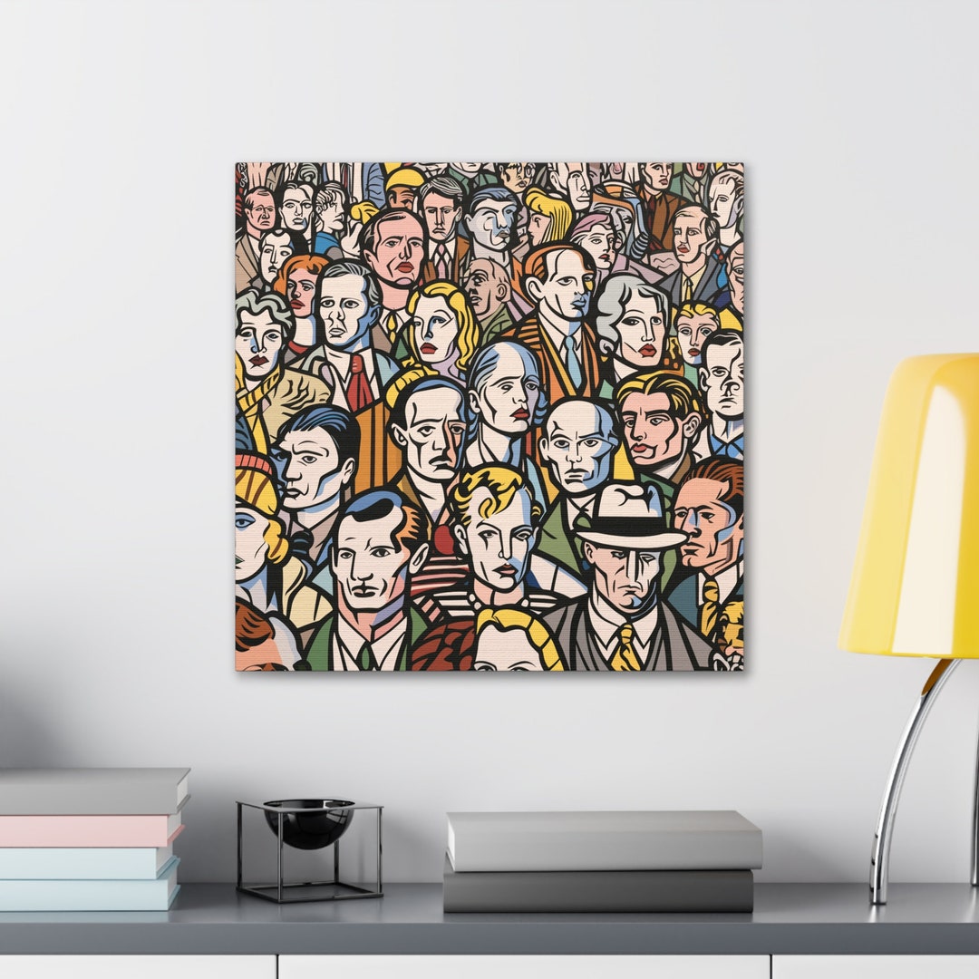 Pop Art Collection 12 People Canvas Gallery Wraps - Etsy