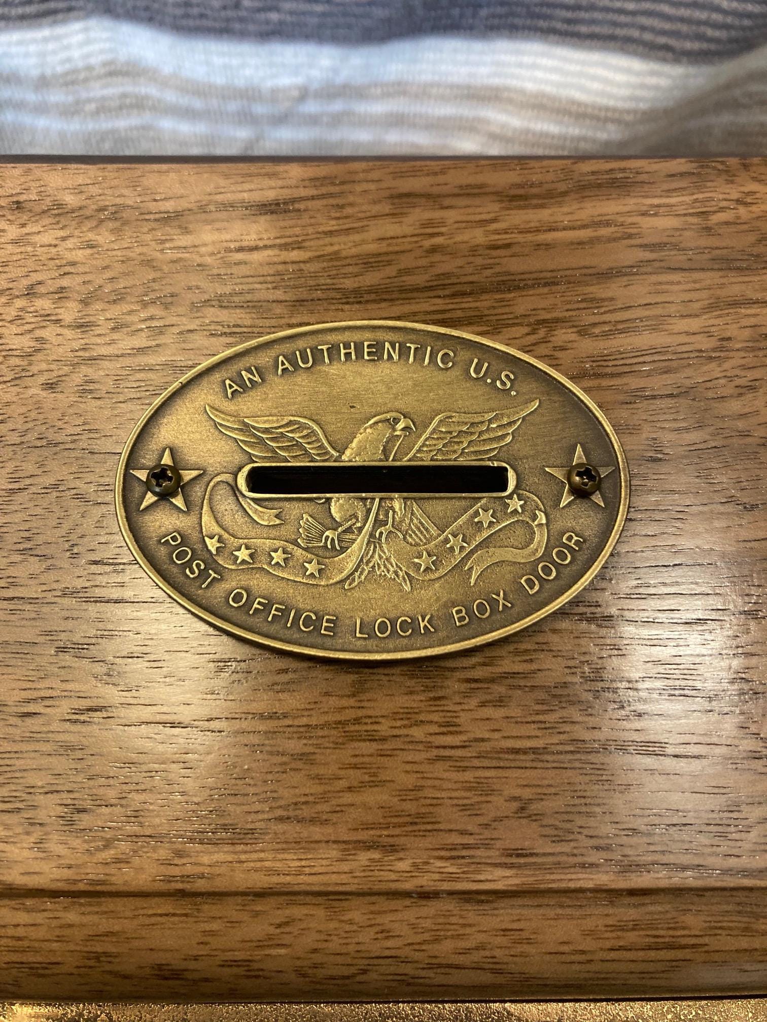 Handcrafted Double Dial Eagle Post Office Box Door Bank, Made With ...