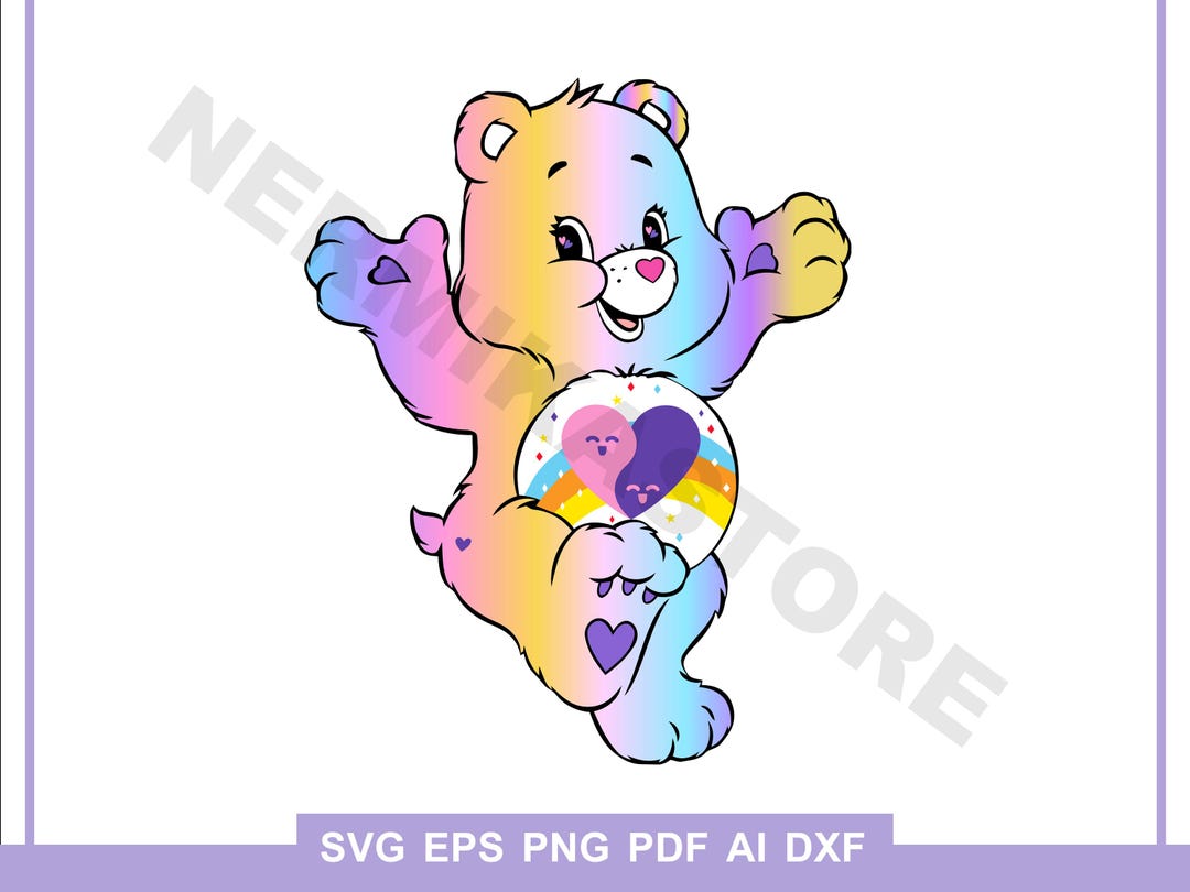 Friends Forever Care Bear SVG Digital Friends Forever Bear Png Care ...