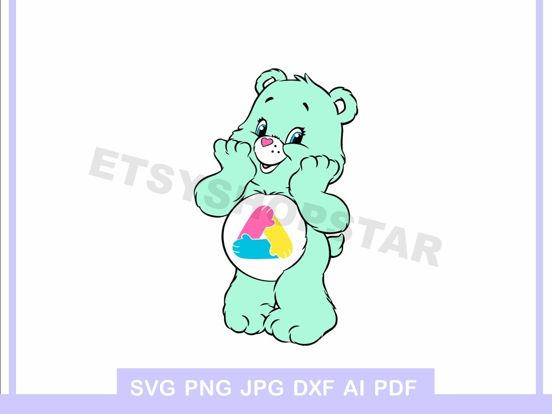 1 Care Bear Unity Bear Printable Cricut Iron on Transfer Shirt T-shirt ...