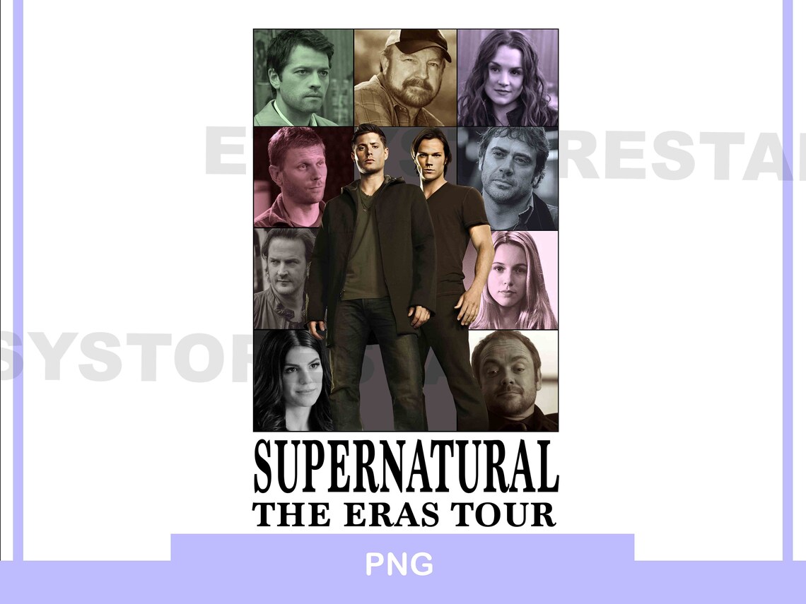 Supernatural Eras Tour PNG: Dean & Sam Winchester Fan Art (digital ...
