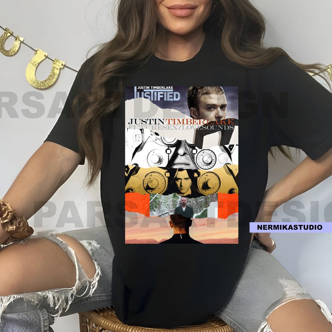 Justin Timberlake Albums T-shirt Print Justin Timberlake World Tour ...