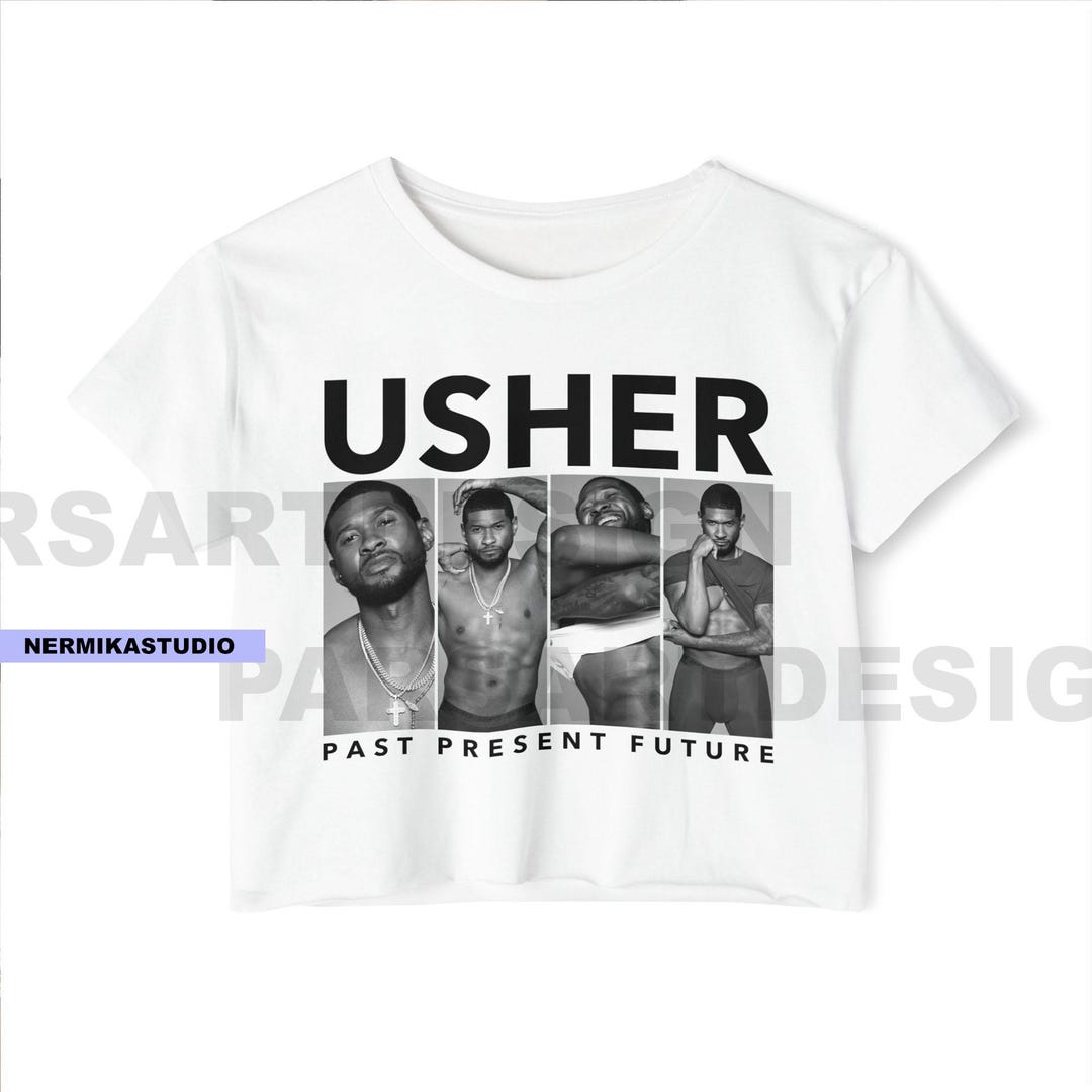 Usher Tour Crop Top Fan Usher Past Present Future World Tour Crop Top ...