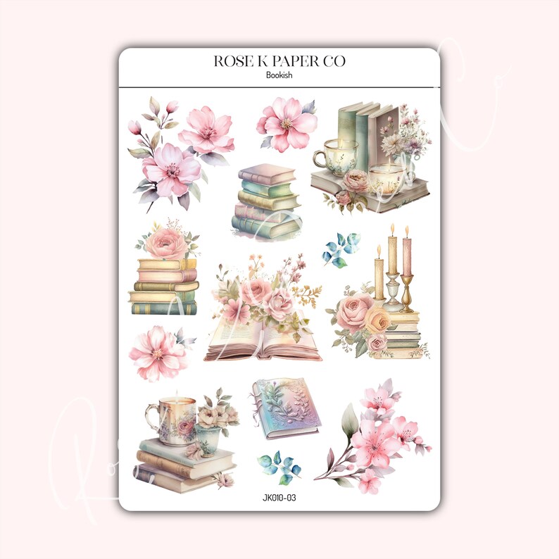 Bookish Reading Journal Printable Stickers for Your Planner, Hobonichi ...
