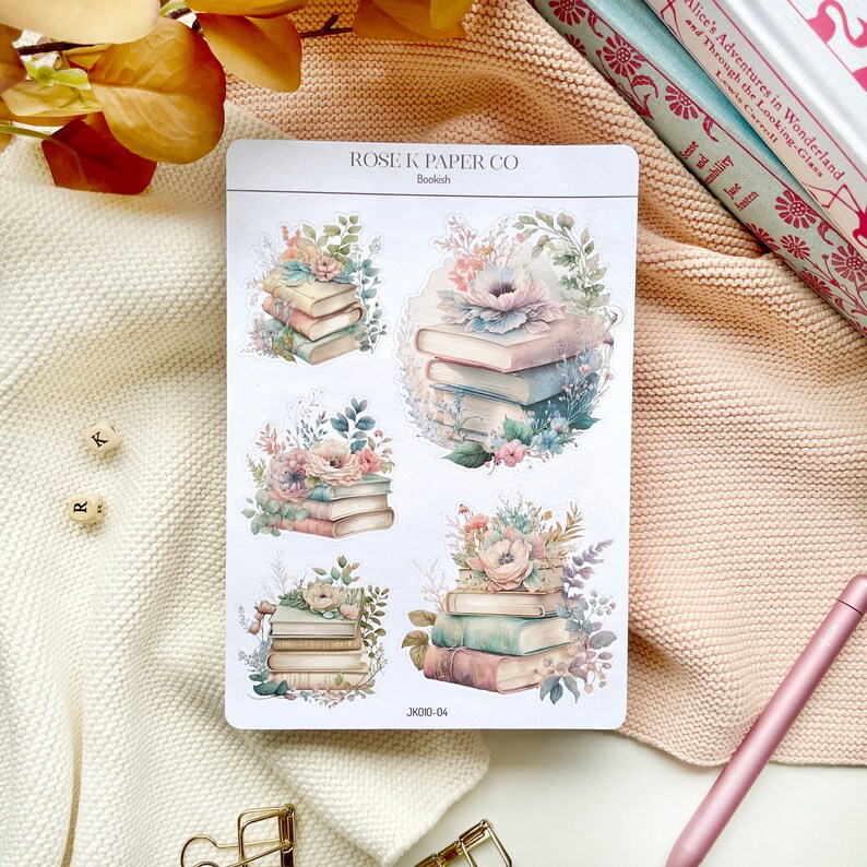 Bookish Reading Journal Printable Stickers for Your Planner, Hobonichi ...