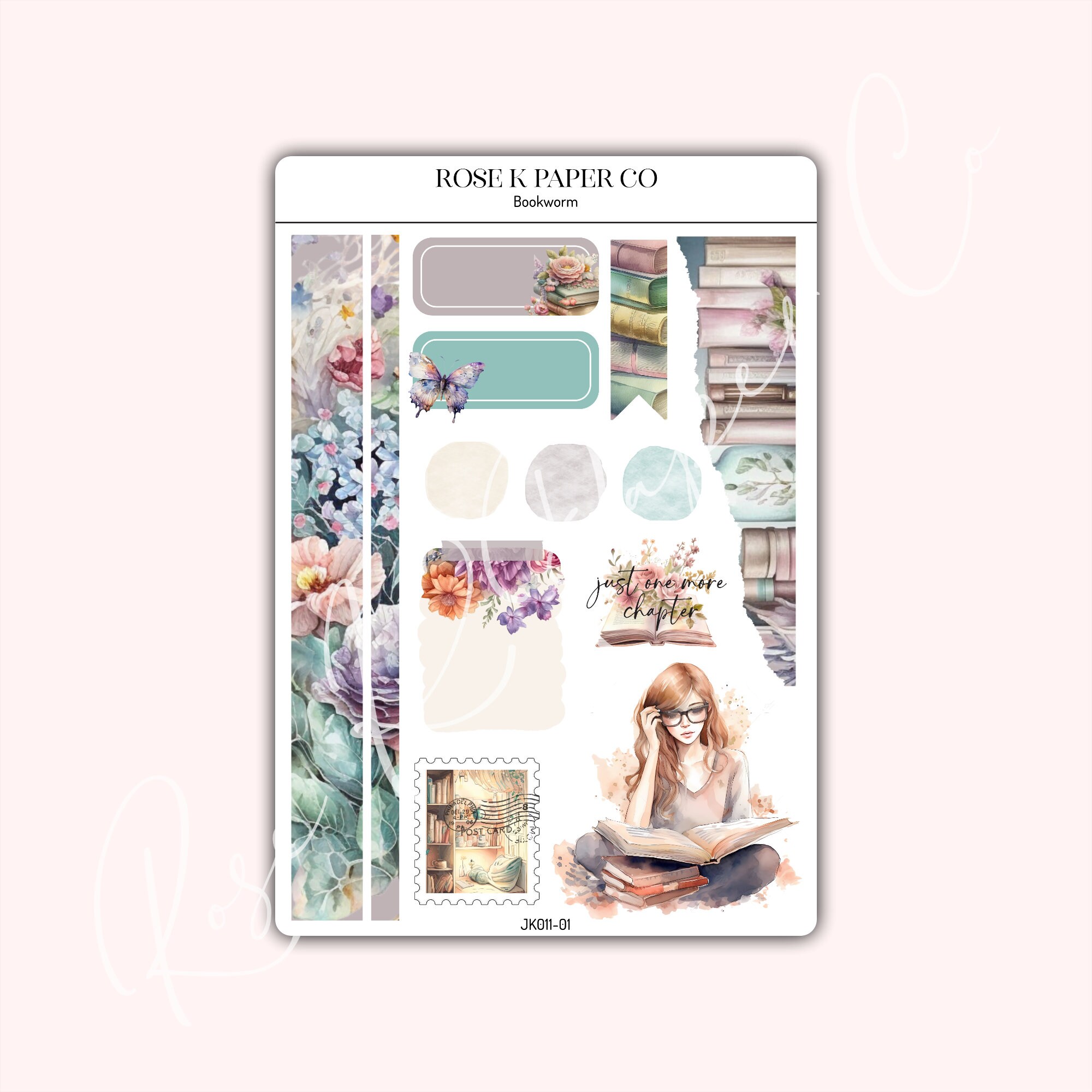 Bookish - Reading Themed Printable Stickers for Your Planner, Hobonichi ...