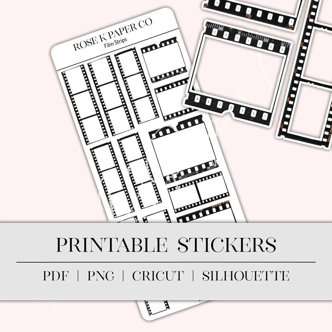 Film Strips Ephemera Printable Stickers | Decorative Stickers for Our ...