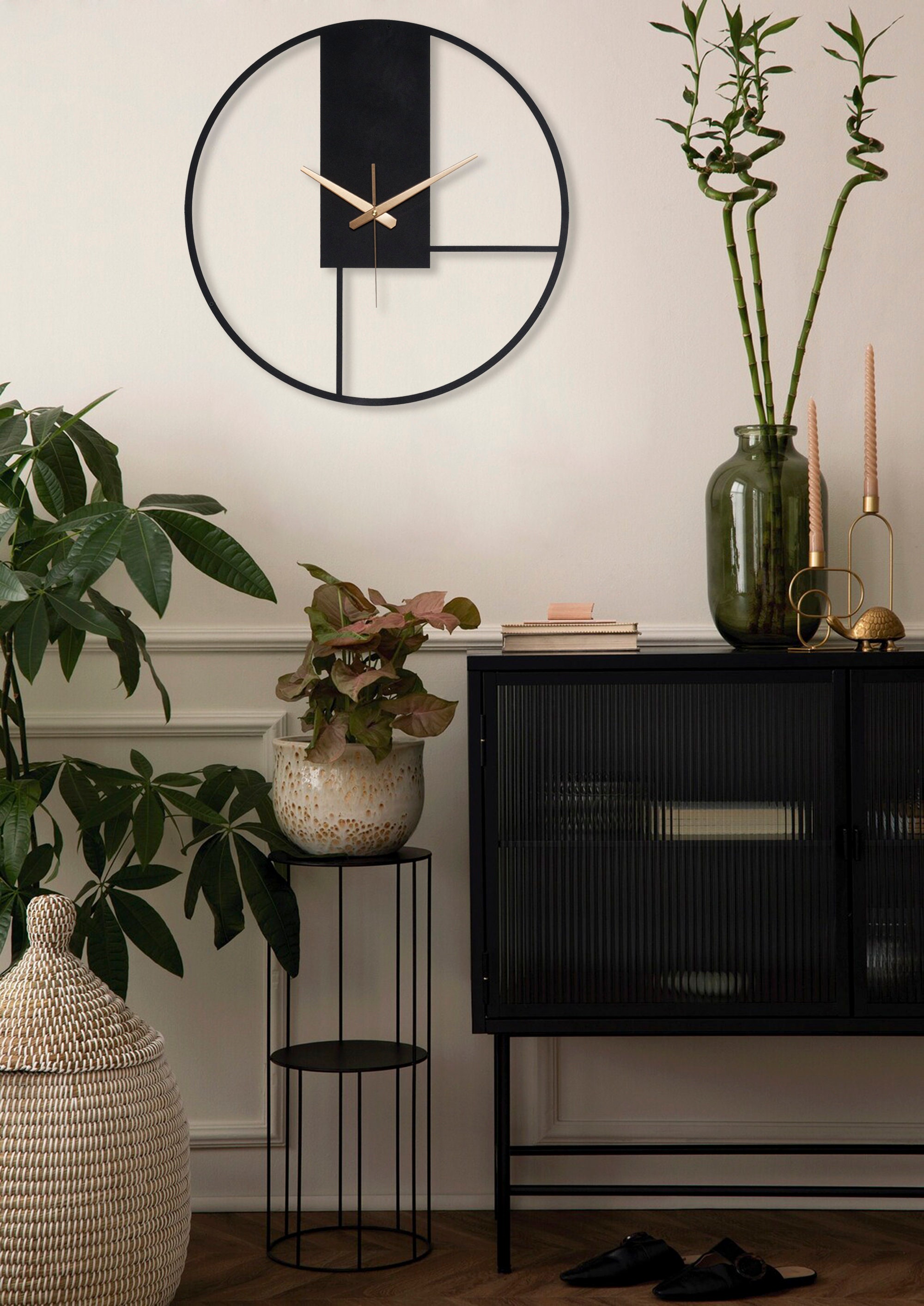 Nordic Large Wall Clock, Minimalist Wall Clock, Simple Wall Clock ...