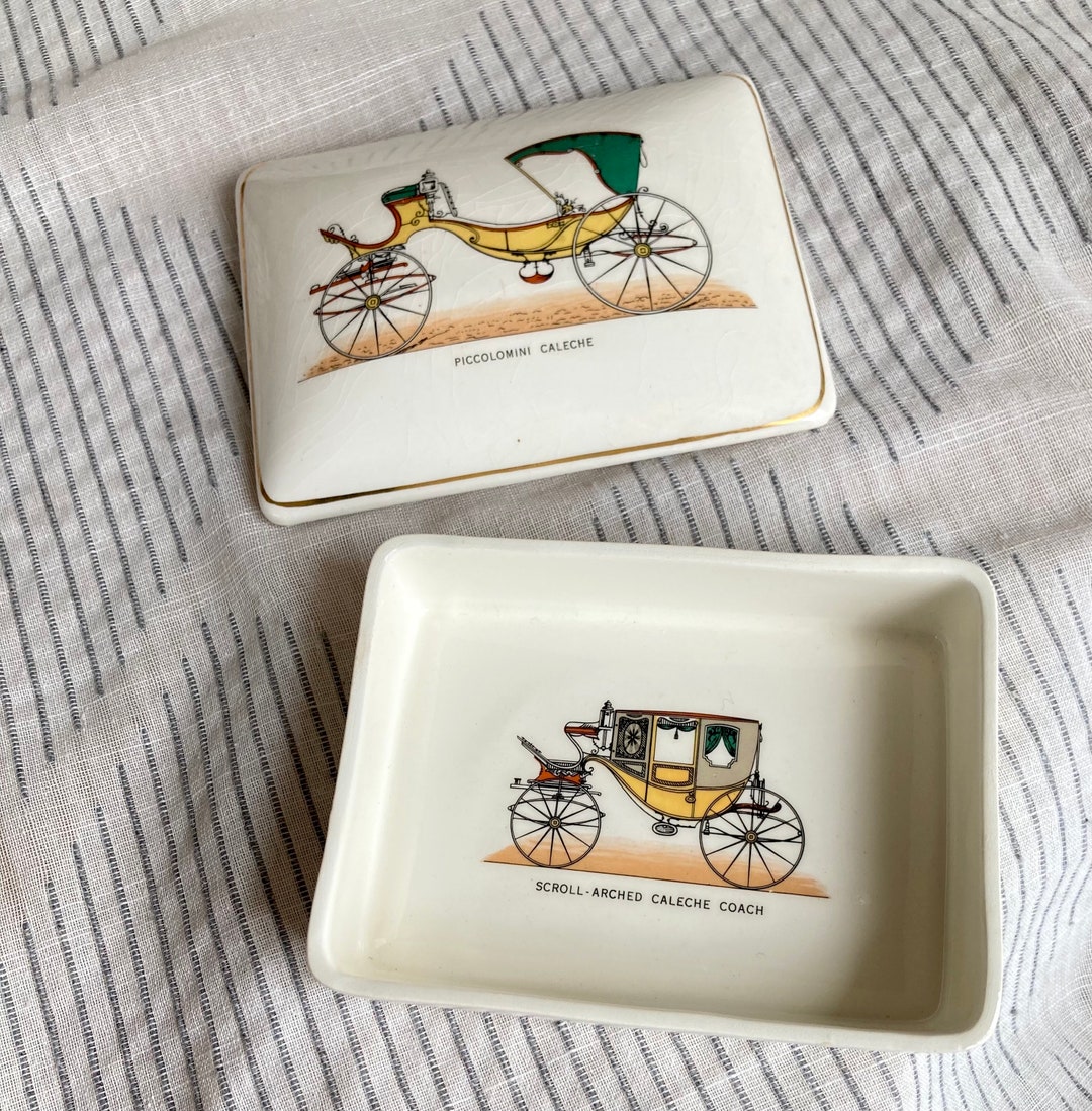 Antique Car Lovers Ceramic Cigar Box, Trinket Box - Etsy