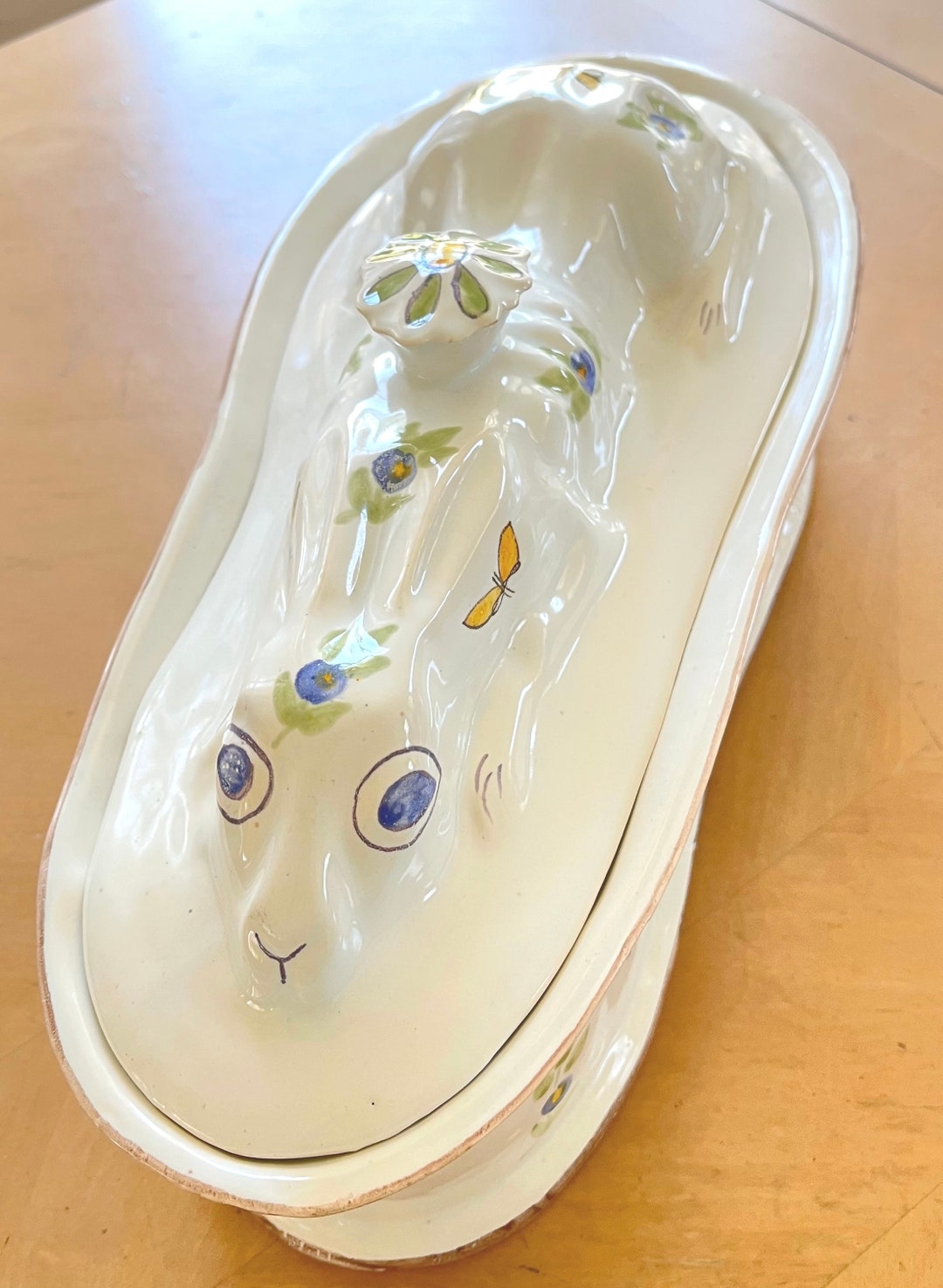 Rabbit Dish Covered Pâte Tureen Baking Dish Bunny Design - Etsy